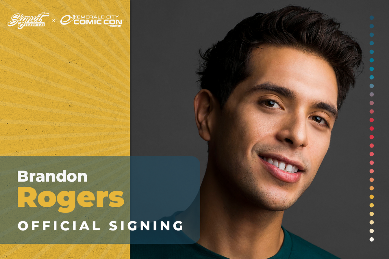 Brandon Rogers Autograph Pre-Order - ECCC – Signet Collectibles