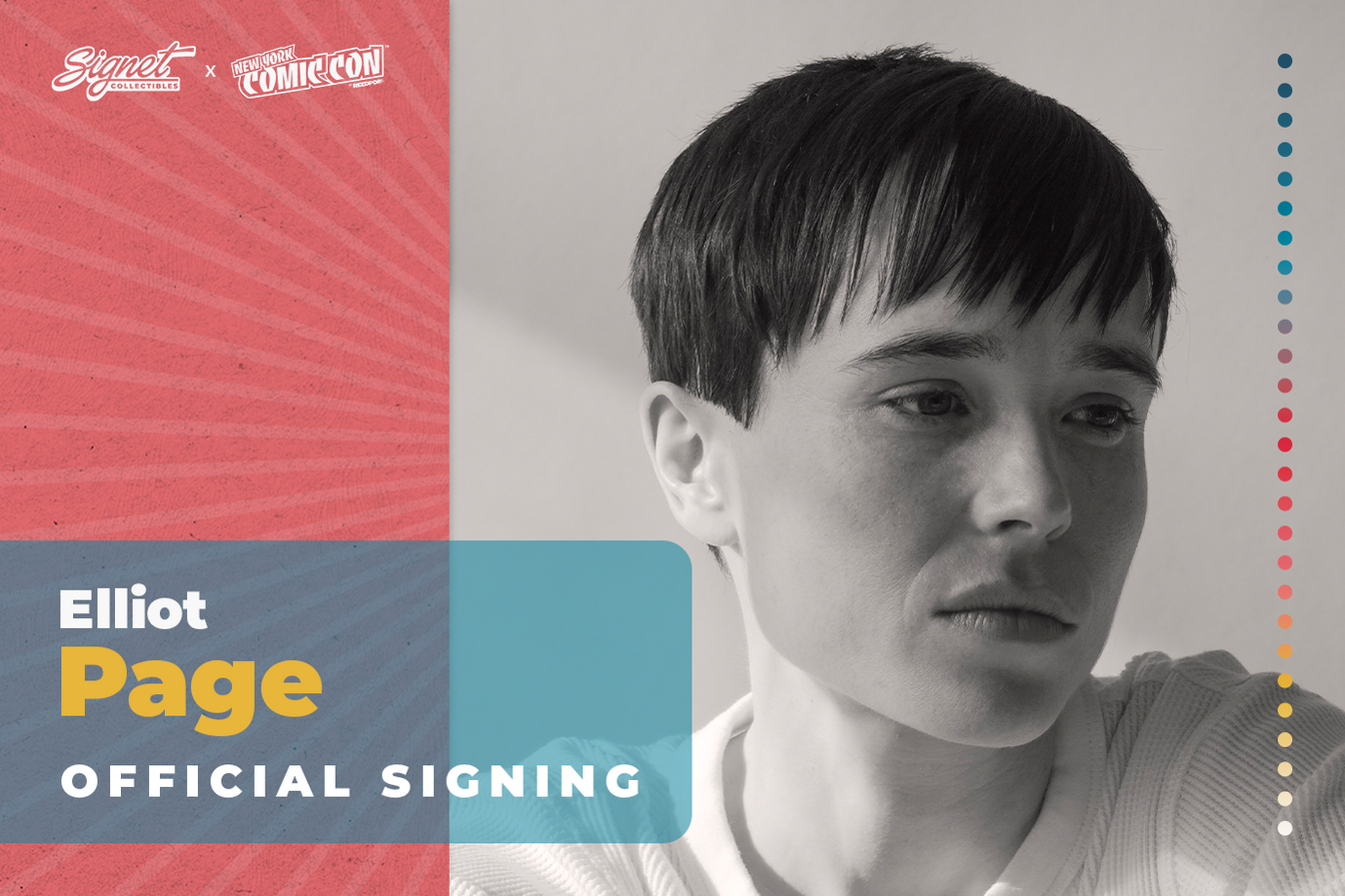 Elliot Page Autograph Pre‑Order | Official Signing | New York Comic Con ...
