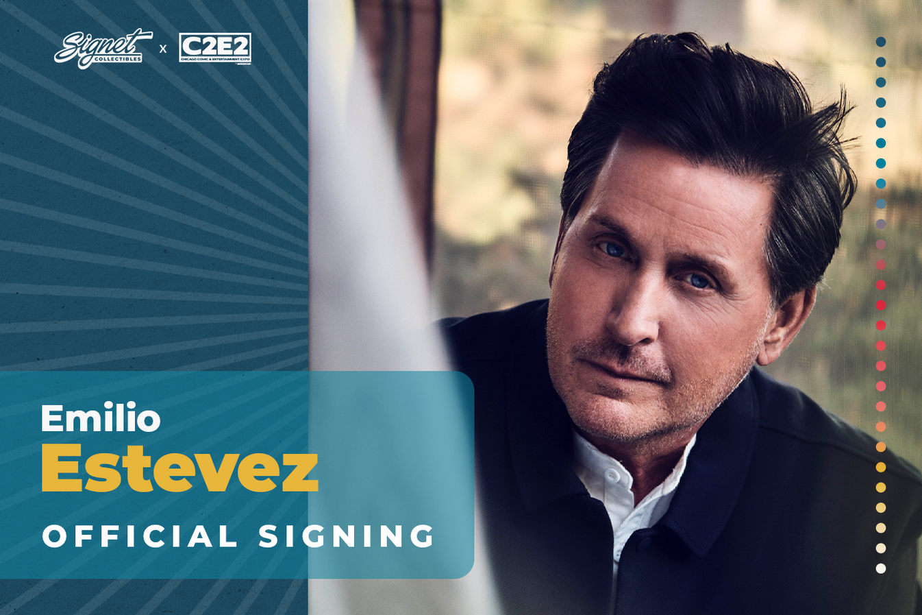 Emilio Estevez Autograph Pre-Order | Official Signing | C2E2 – Signet ...