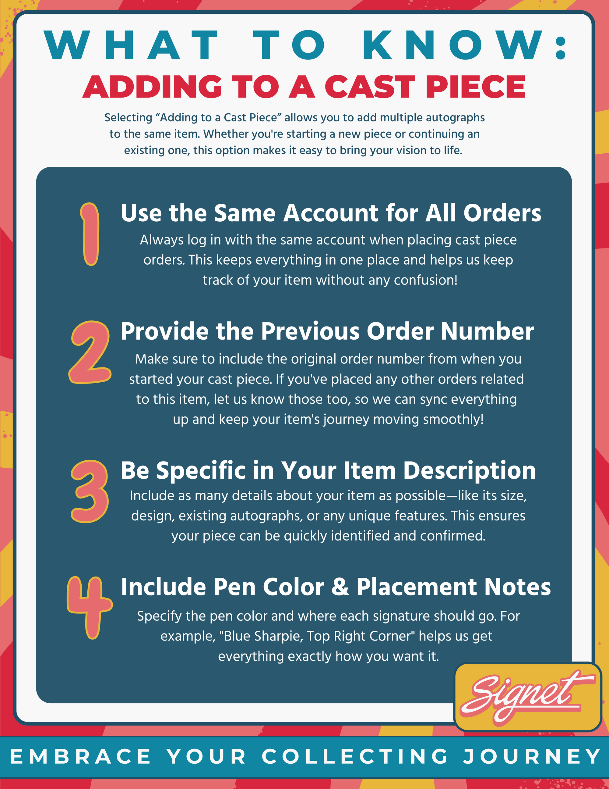 Signet's Adding to a Cast Piece – Signet Collectibles