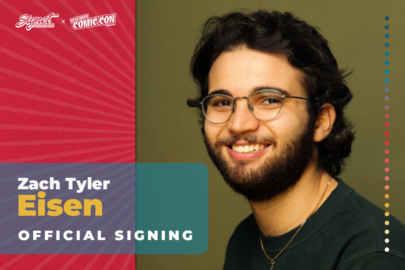 Zach Tyler Eisen Autograph Pre-Order | Official Signing | New York ...